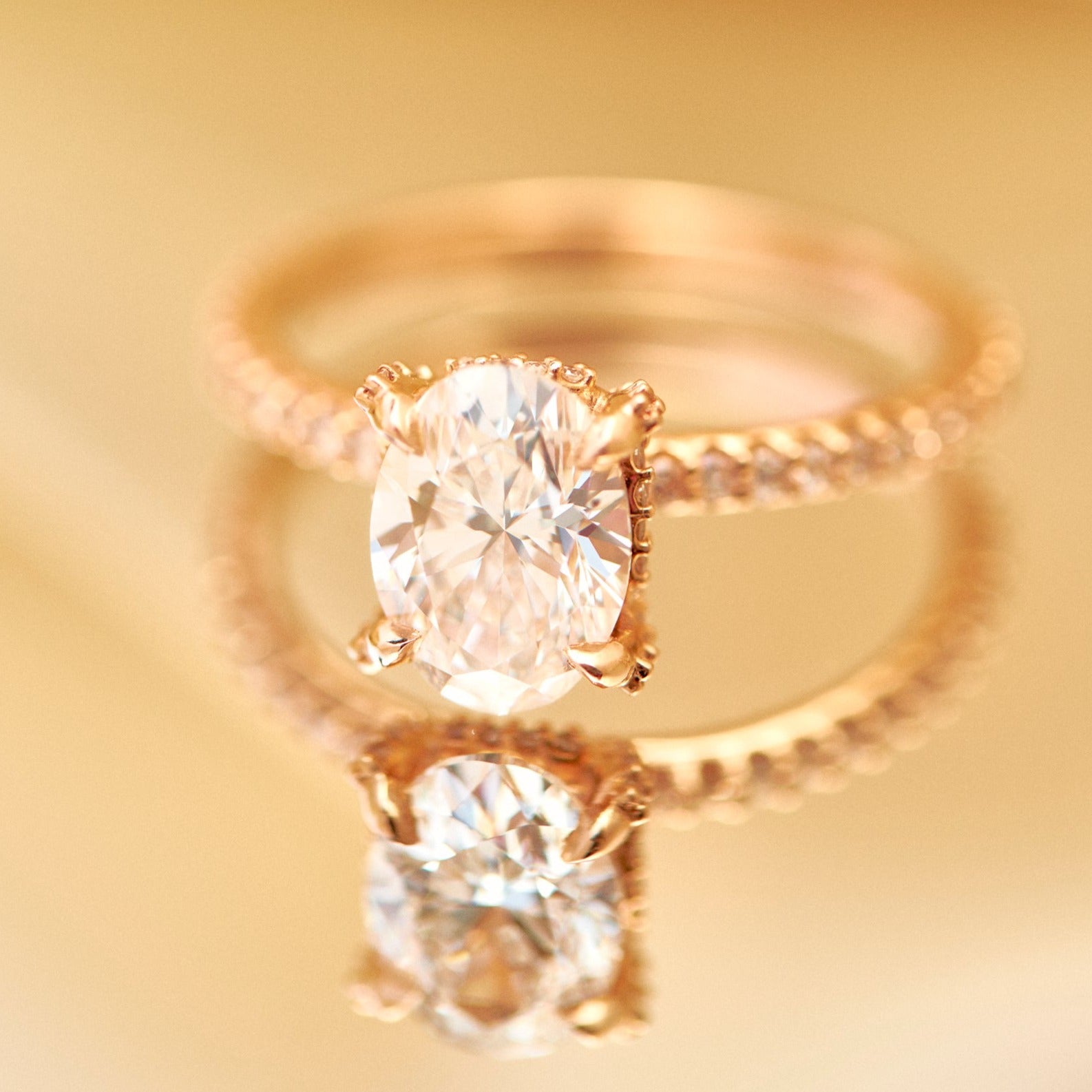 Ariel Oval Cut Diamond Engagement Ring – Identity Diamonds